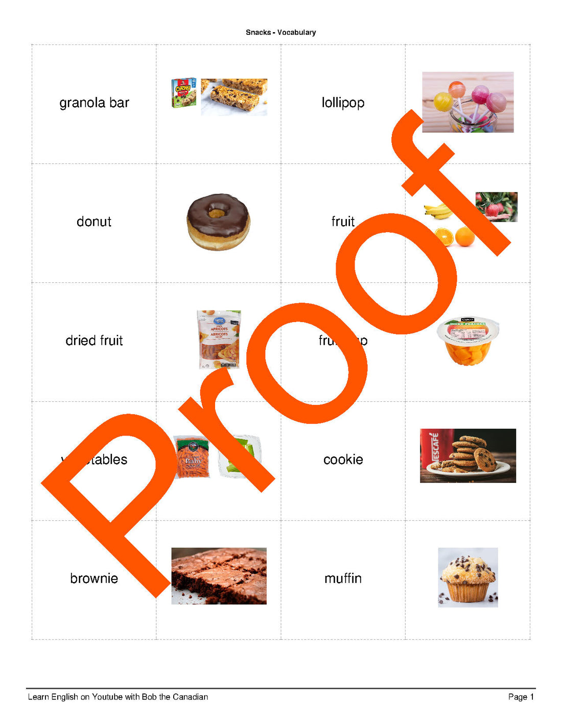 Let's Learn English! Topic: Snacks – Learn English with Bob the Canadian